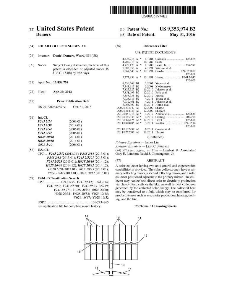Examples of Patents - Lambert Shortell & Connaughton Law Firm